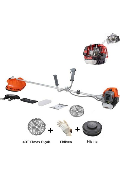 Mrs Max Mrs-Max 6.3 Hp X-Force 9500 Rpm Seri Kullanım Yan Tipi Tırpan Ot Çim Çayır Biçme Kesme