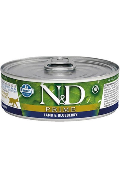 N&D nd Tahılsız Kuzu Etli Yaban Mersinli Kedi Konservesi 80 gr N&D nd Tahılsız Kuzu Etli Yaban Mersinli Kedi Konservesi 80 gr