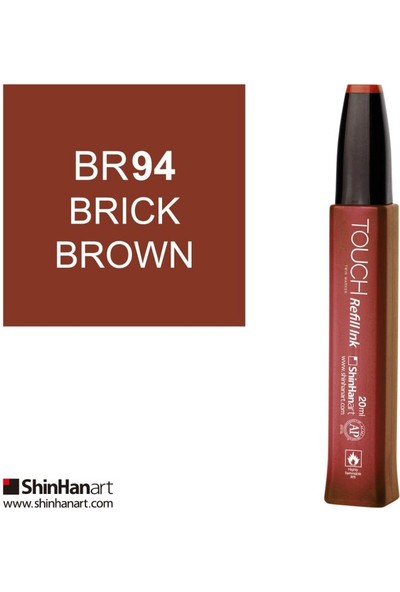 Touch Twin Marker Yedek Mürekkep 20 ml BR94 Tuğla Kahve