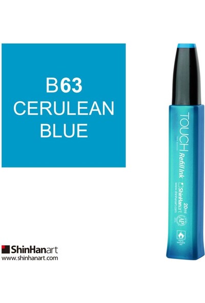 Touch Twin Marker Yedek Mürekkep 20 ml B63 Serulean Mavi