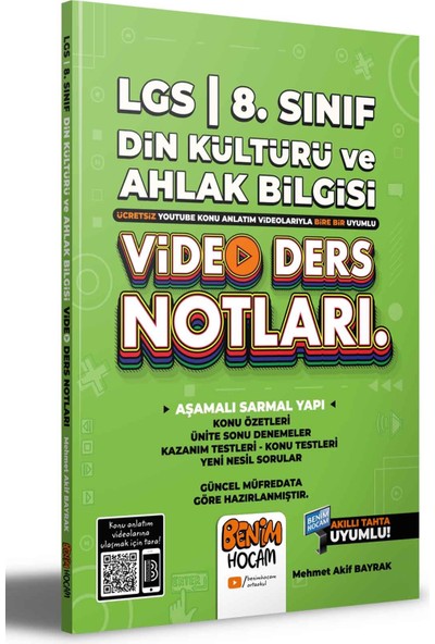 Benim Hocam Yayınları LGS 2022 8.sınıf Din Kültürü ve Ahlak Bilgisi Video Ders Notları (Konu Anlatımı) Benim Hocam Yayınları LGS 2022 8.sınıf Din Kültürü ve Ahlak Bilgisi Video Ders Notları (Konu Anlatımı)