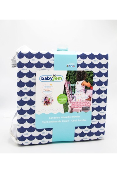 Babyjem Sandalye Yükseltici Minder Balık Desen Babyjem Sandalye Yükseltici Minder Balık Desen