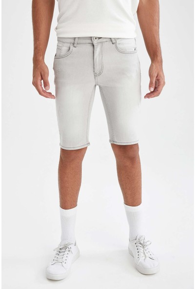 Defacto Skinny Fit Jean Bermuda Şort U3228AZ21HS