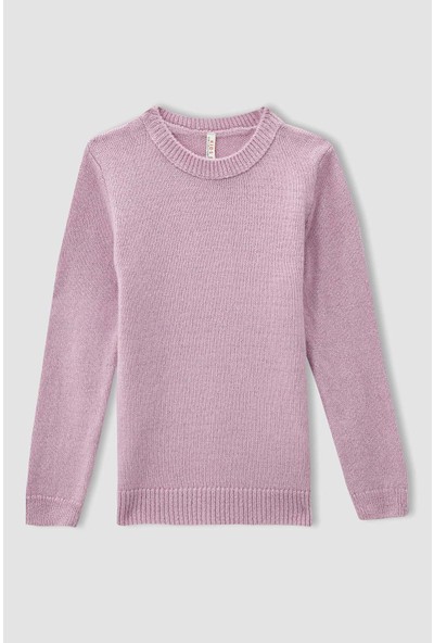 Defacto Kız Çocuk Regular Fit Triko Kazak N8557A621WN