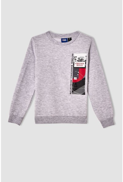 Defacto Erkek Çocuk NBA Lisanslı Regular Fit Sweatshirt V4452A621AU