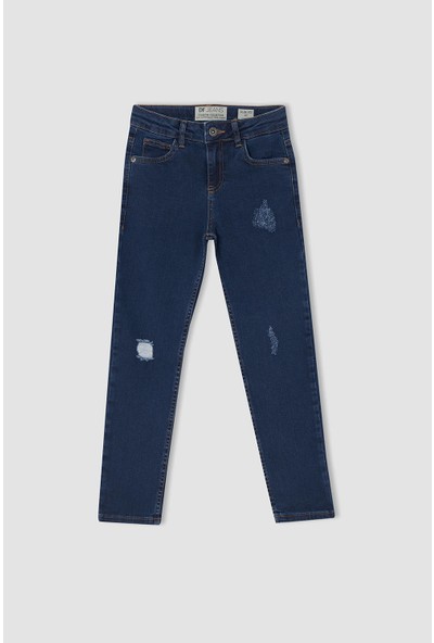 Defacto Erkek Çocuk Slim Fit Yırtık Detaylı Jean Pantolon U7800A621AU