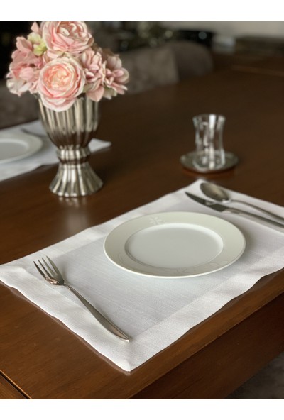 Vinebedding Mia Amerikan Servis - Simli Kırık Beyaz