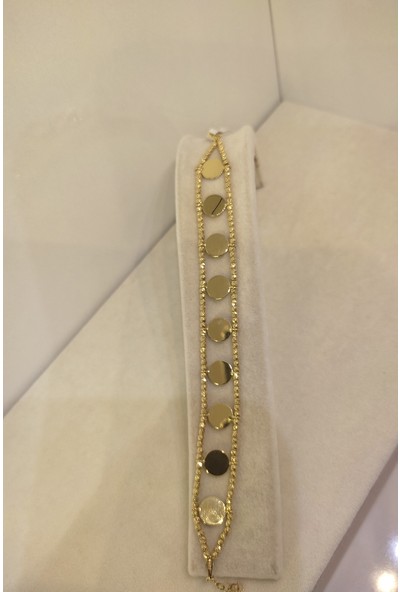 Ay Gold Mücevherat 14 Ayar Pullu Dorikalı Bileklik Ay Gold Mücevherat 14 Ayar Pullu Dorikalı Bileklik