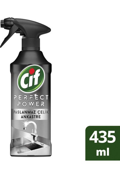 Cif Paslanmaz Çelik Sprey Perfect Power 435 ML