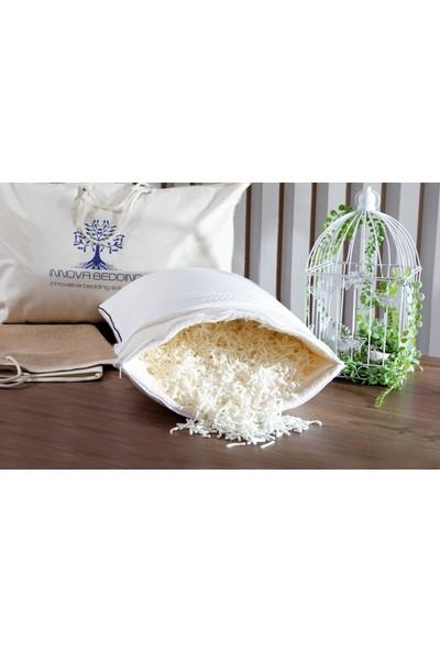 Innova Bedding Spagetti Lateks Dolgulu Lateks ve Örme Kumaş Kılıflı Dolgun Yastık