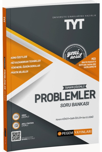Pegem Akademi 2022 Üniversite Sınavlarına Hazırlık TYT Tamamı Çözümlü Problemler Soru Bankası - Kerem Köker Pegem Akademi 2022 Üniversite Sınavlarına Hazırlık TYT Tamamı Çözümlü Problemler Soru Bankası - Kerem Köker