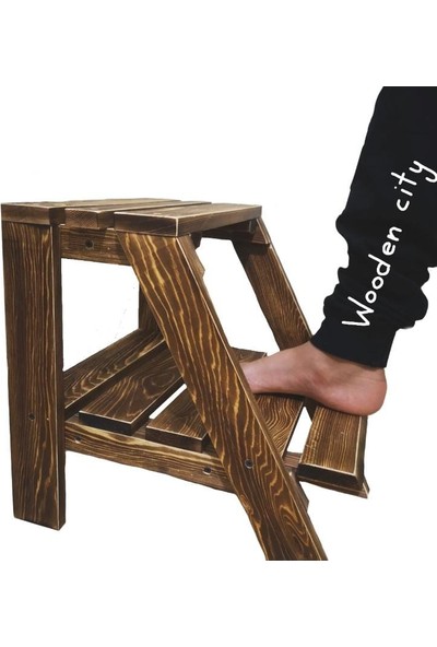 Wooden City Wooden City Merdiven Ahşap Basamak Merdiven Tabure Yükseltici Wooden City Wooden City Merdiven Ahşap Basamak Merdiven Tabure Yükseltici