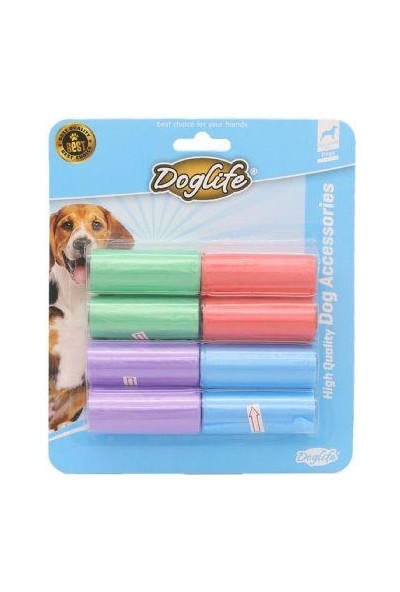 Doglıfe Renklı Dışkı Toplama Poşeti 8 Li Doglıfe Renklı Dışkı Toplama Poşeti 8 Li