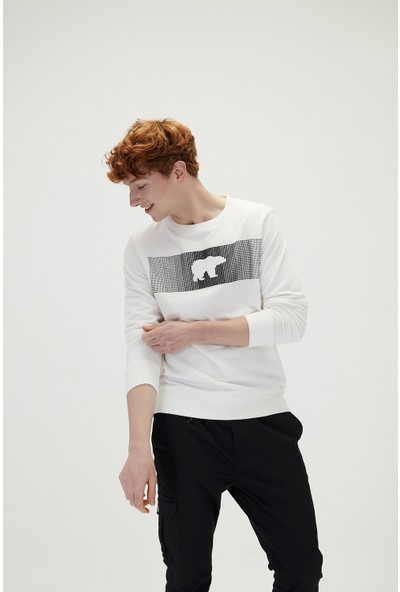 Bad Bear Erkek KIRIK BEYAZ Sweatshirt