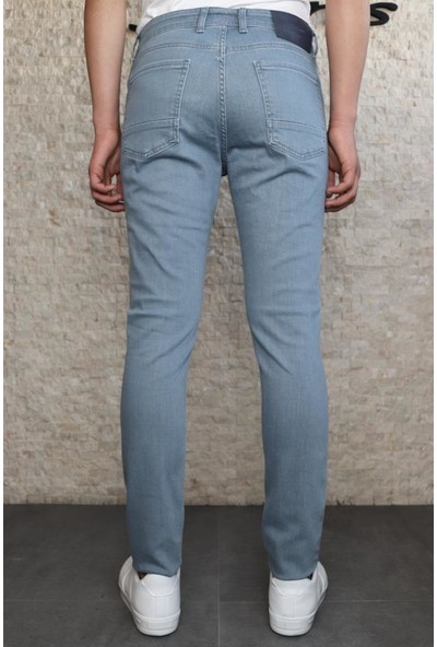 Hlt Jeans Erkek Slim Fit Taşlamalı Kot Pantolon HLTHE001946