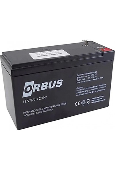 Orbus 12V 9A Bakımsız Kuru Akü