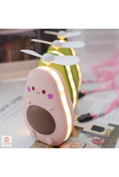 Technosmart LED Işıklı Makyaj Aynası Mini El Fanı USB Şarjlı Avakado Figürlü Fonksiyonel Vantilatör Technosmart LED Işıklı Makyaj Aynası Mini El Fanı USB Şarjlı Avakado Figürlü Fonksiyonel Vantilatör