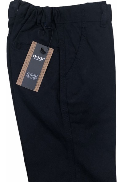 Okul Pantalonu Ilk Okul Orta Okul Kanvas Keten Lacivert Yarım Lastik