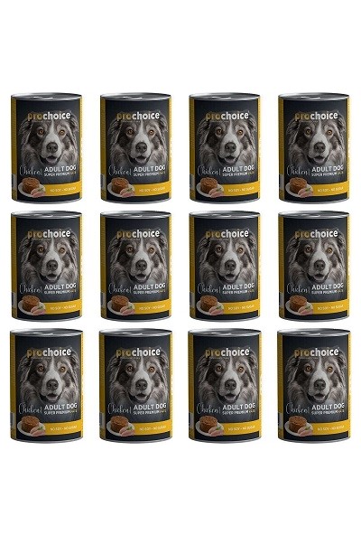 Pro Choice Adult Tavuklu Yetişkin Köpek Konservesi 400 gr x 12