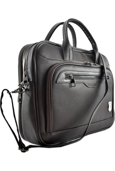 California Polo Club Ocean 6 Gözlü Acı Kahve El ve Omuz Da Kullanılabilen 15.6'' Laptop ve Evrak Çantası