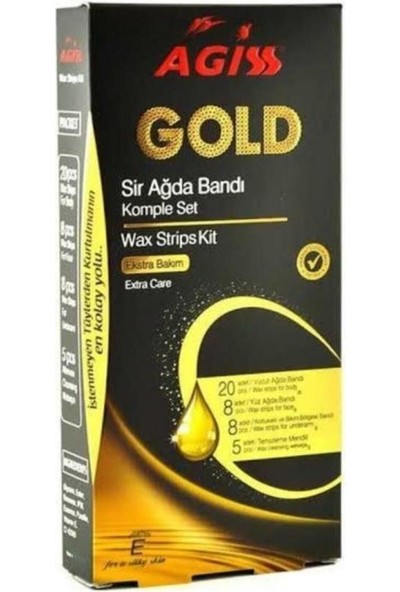 Easyso Agiss Gold Sir Ağda Bantları Ekstra Bakım 41 Adet Easyso Agiss Gold Sir Ağda Bantları Ekstra Bakım 41 Adet