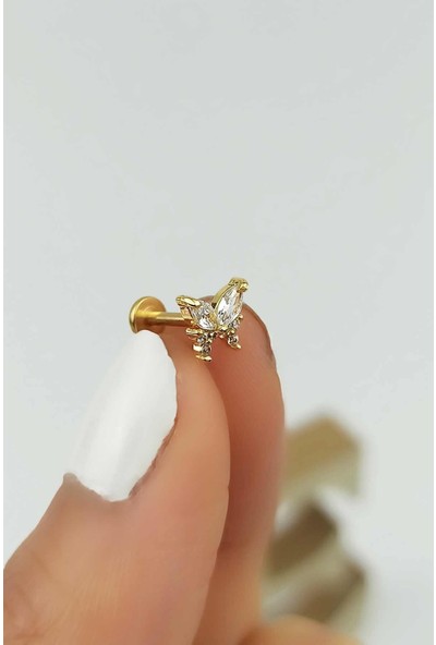 ÇLK Accessories 316 L Cerrahi Çelik Taşlı Kelebek Figür Piercing TRPIERCING077 PIERX200X ÇLK Accessories 316 L Cerrahi Çelik Taşlı Kelebek Figür Piercing TRPIERCING077 PIERX200X