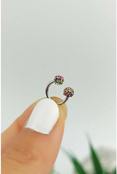 ÇLK Accessories 316 L Cerrahi Çelik Küçük Toplu Renkli Taşlı Septum Piercing TRPIERCING090 PIERX200X ÇLK Accessories 316 L Cerrahi Çelik Küçük Toplu Renkli Taşlı Septum Piercing TRPIERCING090 PIERX200X