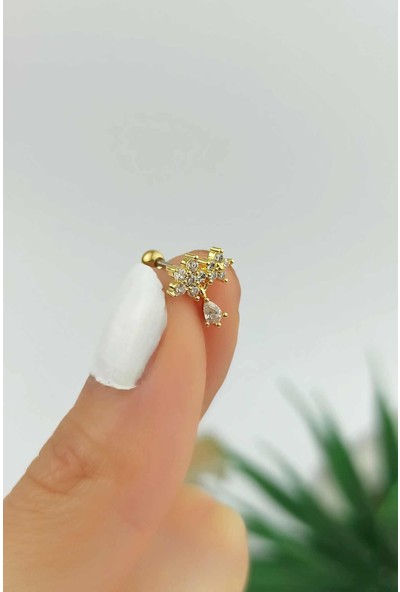ÇLK Accessories 316 L Cerrahi Çelik Sallantı Damla Taş Çiçek Figür Piercing TRPIERCING0109 PIERX200X ÇLK Accessories 316 L Cerrahi Çelik Sallantı Damla Taş Çiçek Figür Piercing TRPIERCING0109 PIERX200X