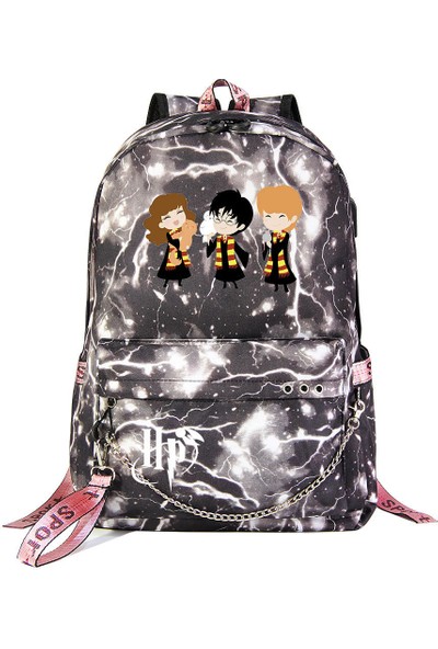 Sw Future Hogwarts Okulu USB Şarj Edilebilir Okul Çantası (Yurt Dışından)