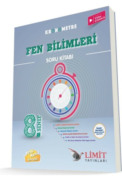 Limit Yayınları 8.Sınıf Kronometre Fen Bilimleri Soru Bankası Limit Yayınları 8.Sınıf Kronometre Fen Bilimleri Soru Bankası