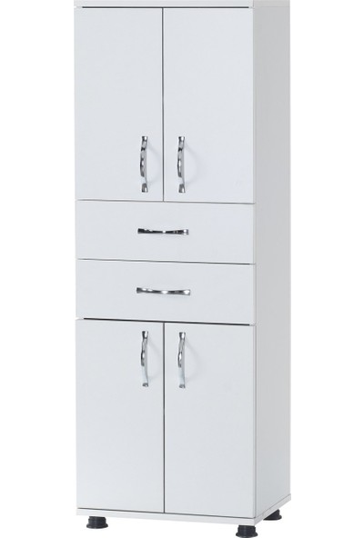 Dienni Beyaz Dört Kapaklı Iki Çekmeceli Çok Amaçlı Dolap Dienni Beyaz Dört Kapaklı Iki Çekmeceli Çok Amaçlı Dolap