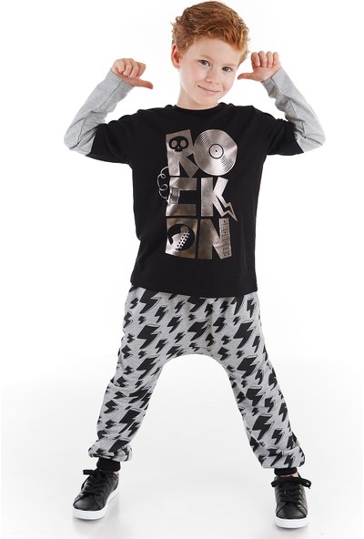 Denokids Rock On Star Erkek Çocuk Pantolon Takım