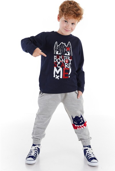 Denokids Don't Scare Erkek Çocuk Pantolon Takım