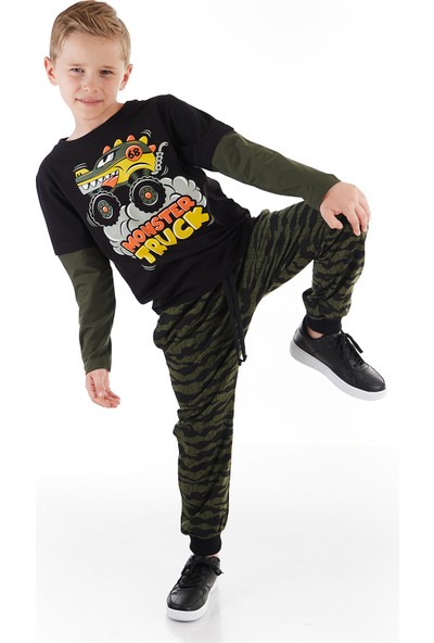 Mushi Truck Kamuflaj Erkek Çocuk Pantolon Takım