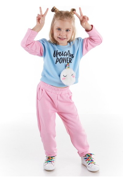 Denokids Peluşlu Unicorn Kız Eşofman Takım Denokids Peluşlu Unicorn Kız Eşofman Takım
