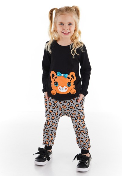 Denokids Küçük Leopar Kız Pantolon Takım