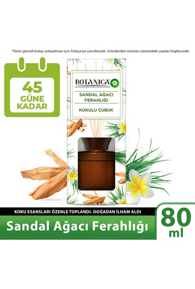 Air Wick Botanica Sandal Ağacı Ferahlığı Çubuklu Oda Kokusu 80 ml Air Wick Botanica Sandal Ağacı Ferahlığı Çubuklu Oda Kokusu 80 ml
