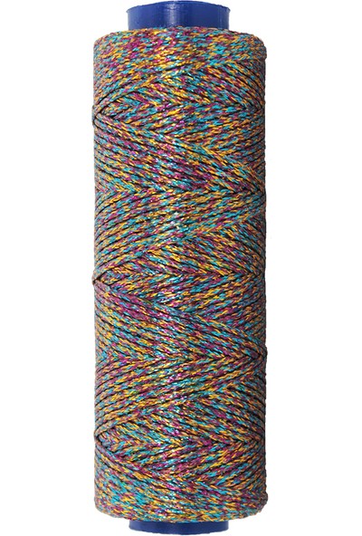 Aker İplik Mumlu İp Multi Color 100 m Aker İplik Mumlu İp Multi Color 100 m