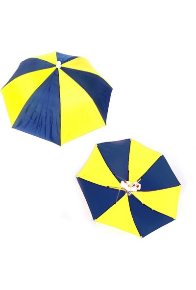 Keyfi Sepet Kafa Şemsiyesi Sarı - Lacivert Taraftar Keyfi Sepet Kafa Şemsiyesi Sarı - Lacivert Taraftar