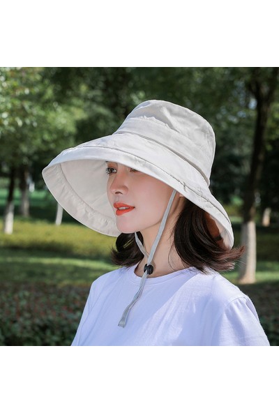 Generic Geniş Siperlikli Ipli Kadın Şapka