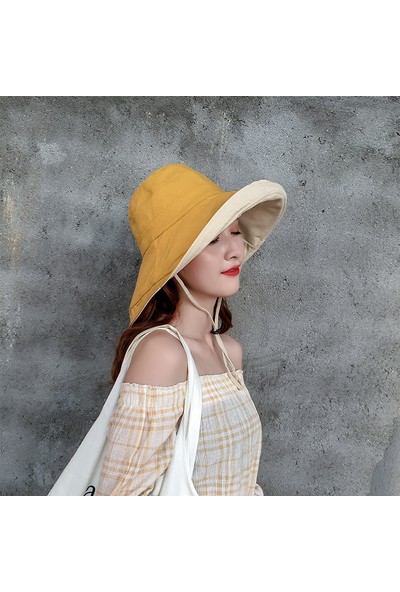 Generic Kadın Uv Koruma Pamuklu Yazlık Şapka