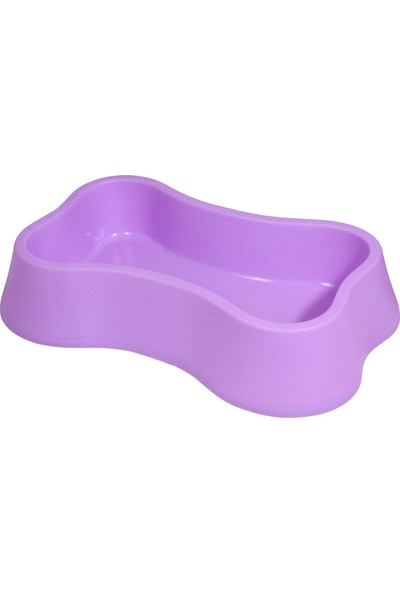 Badem10 Kedi Köpek İçin Kemik Şekilli Mama Su Kabı 1.5 Lt Mor
