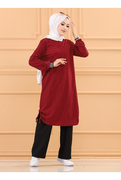Tunik&pantolon Ikili Takım - Bordo - Tofisa