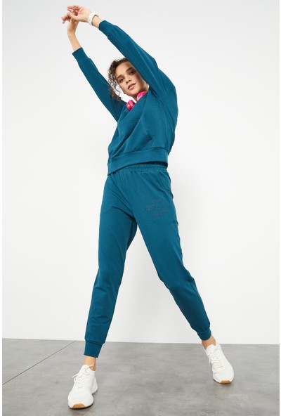 Tommy Life Zümrüt Kadın O Yaka Yazı Baskılı Oversize Eşofman Takımı - 95300 Tommy Life Zümrüt Kadın O Yaka Yazı Baskılı Oversize Eşofman Takımı - 95300