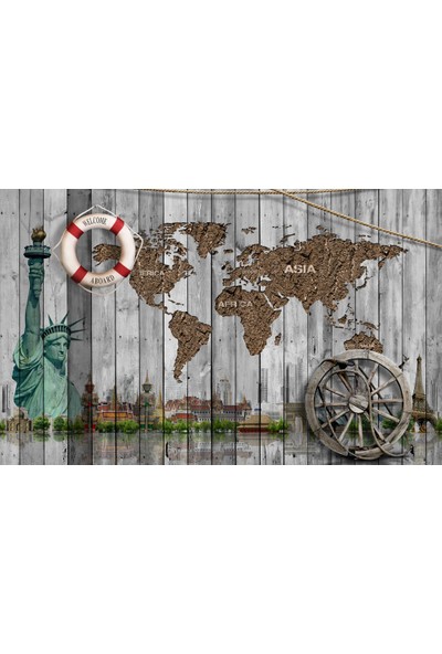 Cici Wallpaper 215 x 150 cm 3 Boyutlu Duvar Kağıdı Poster