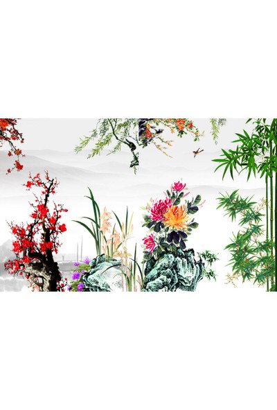 Cici Wallpaper 215 x 150 cm 3 Boyutlu Duvar Kağıdı Poster