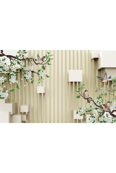 Cici Wallpaper 215 x 150 cm 3 Boyutlu Duvar Kağıdı Poster