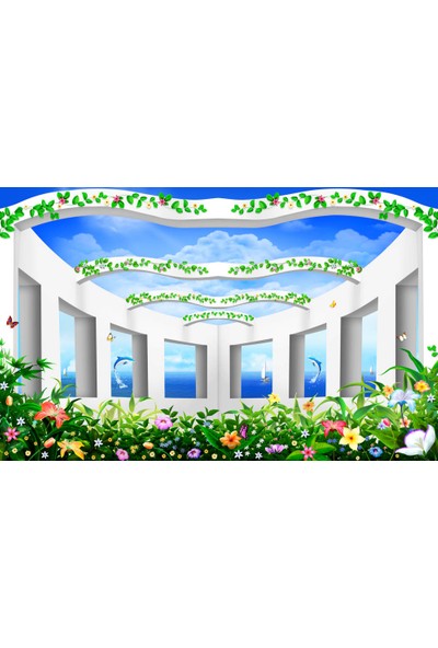 Cici Wallpaper 215 x 150 cm 3 Boyutlu Duvar Kağıdı Poster