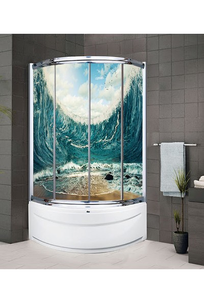 Cici Wallpaper Cicievim 3 Boyutlu Duş Kabin Folyo Kaplama 200 x 200 cm