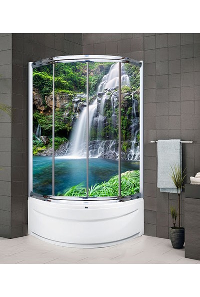 Cici Wallpaper Cicievim 3 Boyutlu Duş Kabin Folyo Kaplama 200 x 200 cm